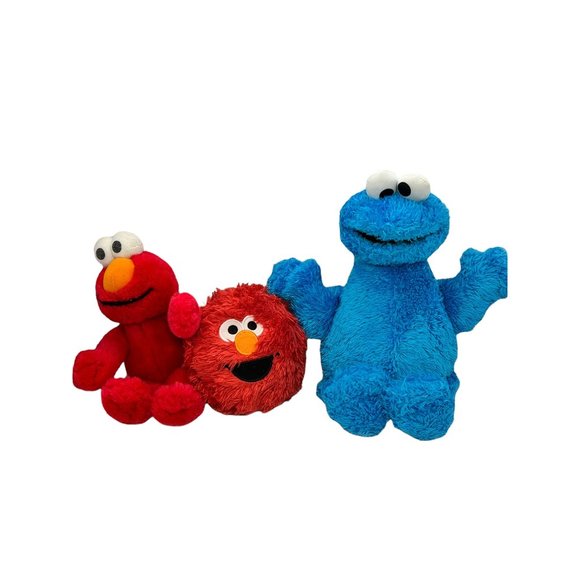 Sesame Street | Toys | Sesame Street Cookie Monster Elmo Plush Toys Set ...
